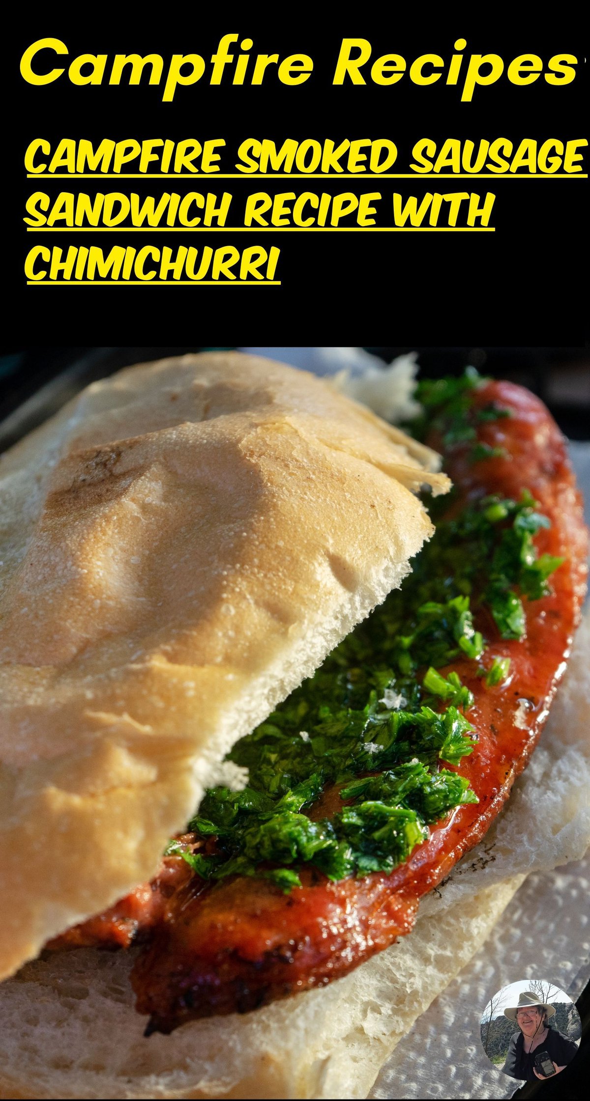 Campfire Smoked Sausage Sandwich With Chimichurri Recipe