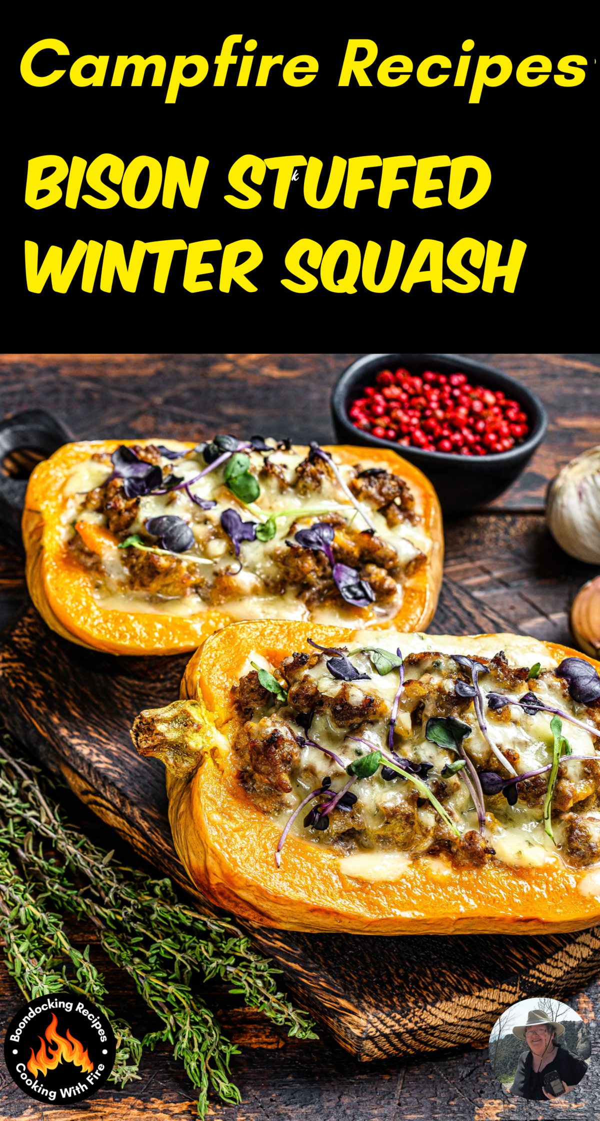 Easy Bison Stuffed Winter Squash Recipe