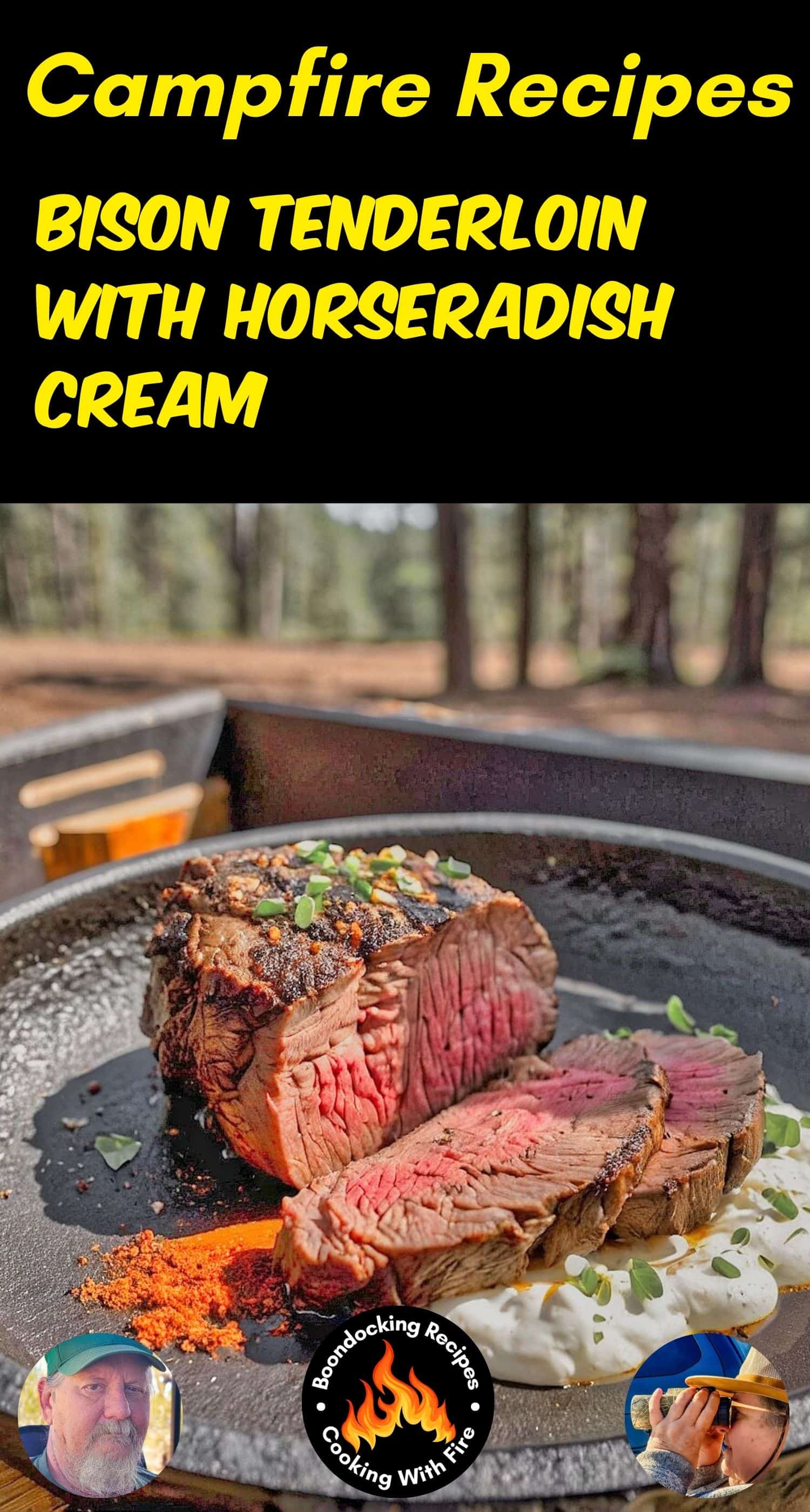 Dry Rub Bison Tenderloin with Horseradish Cream