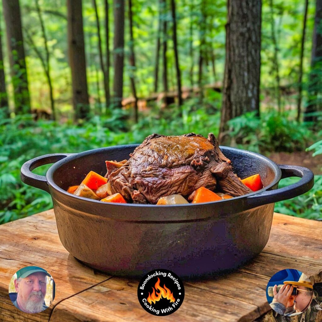 Dutch Oven Rosemary Garlic Bison Pot Roast