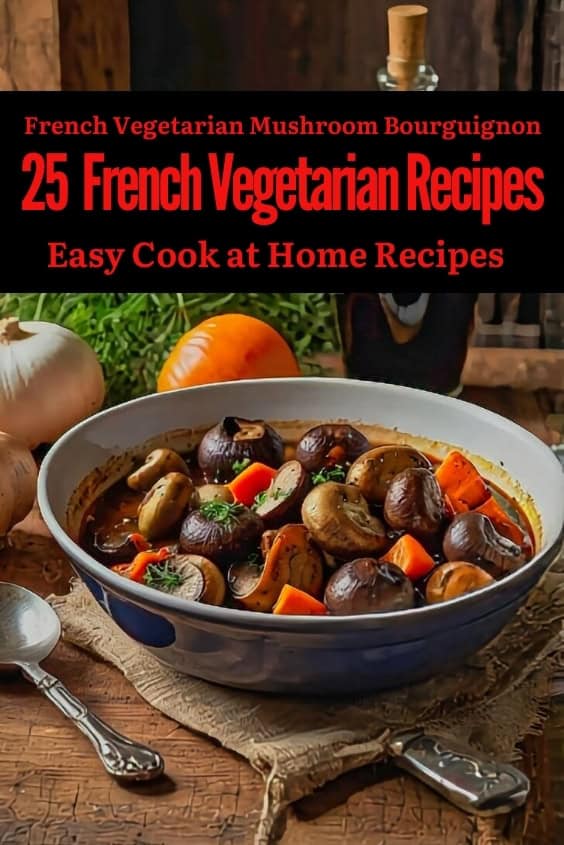 Vegetarian French Mushroom Bourguignon recipe