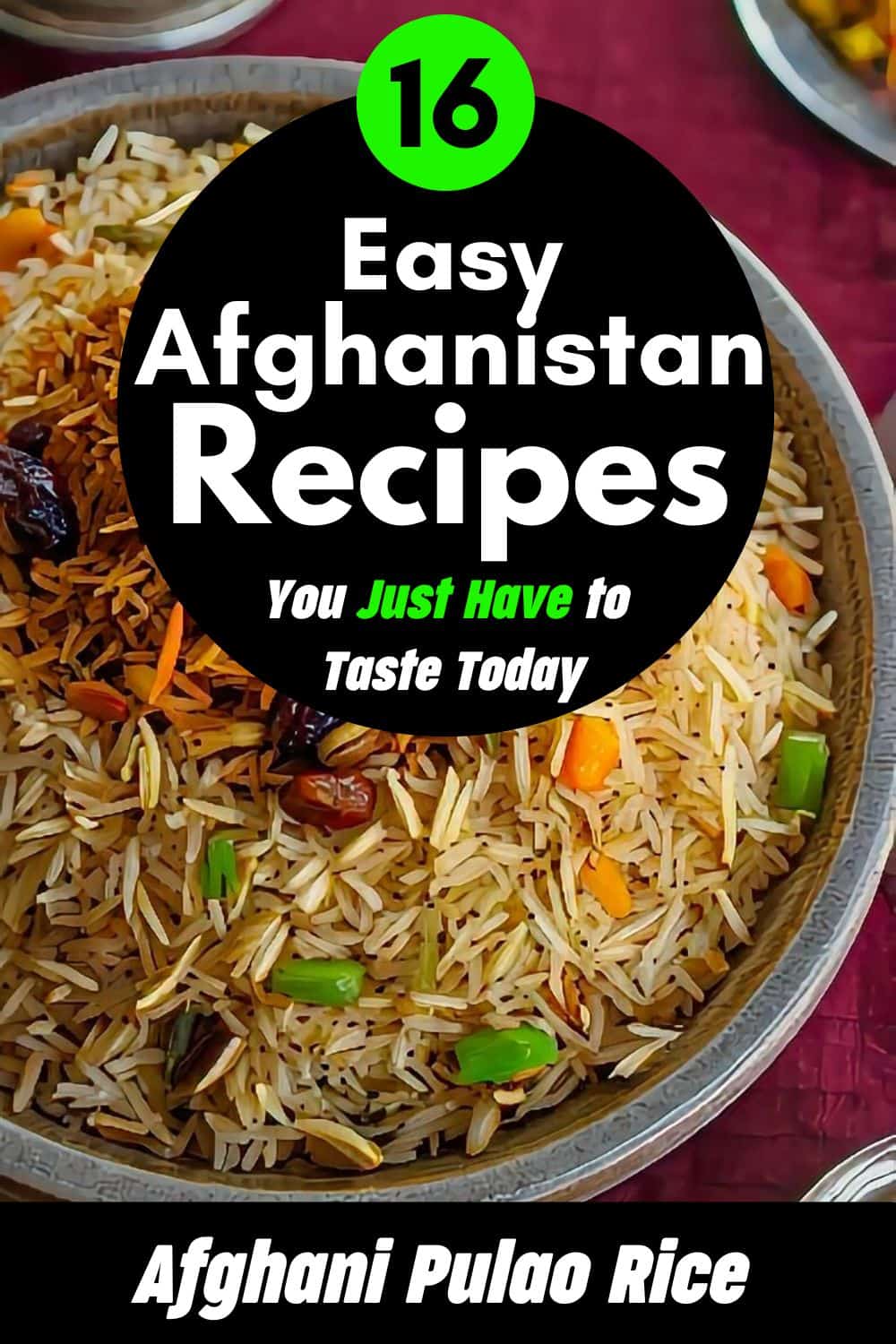 Afghani Pulao Rice Recipe