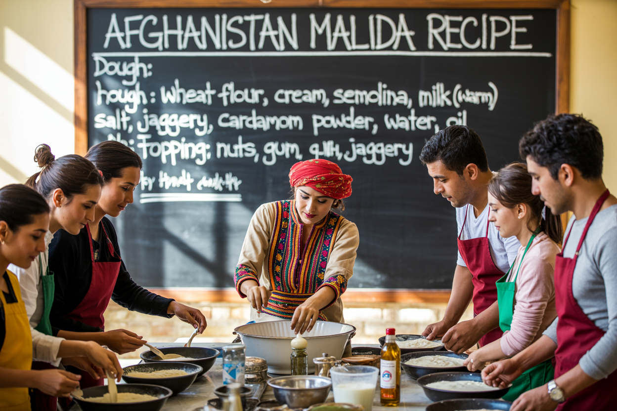 Afghanistan Malida Recipe