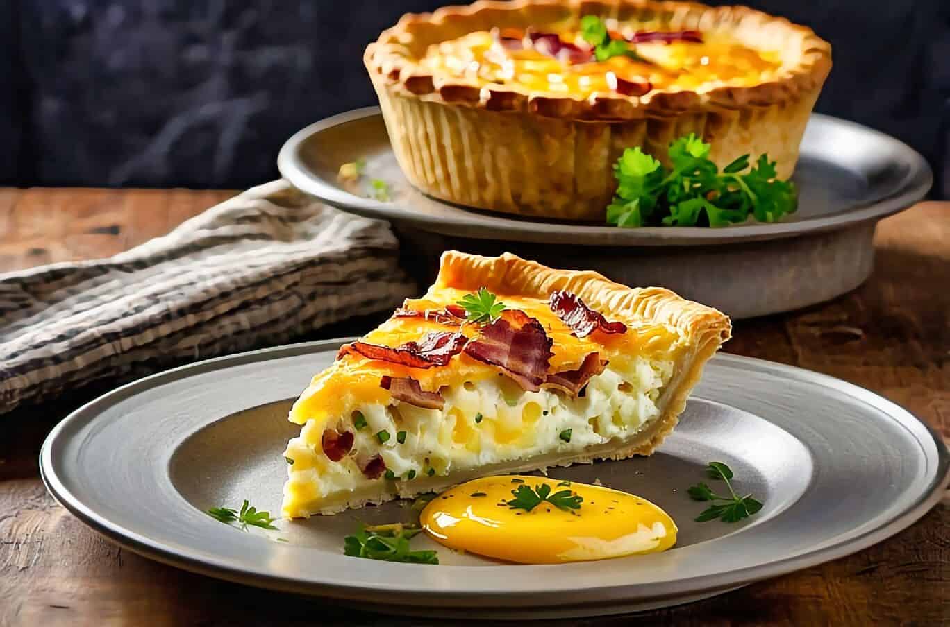 New Zealand Cheesy Bacon and Egg Pie