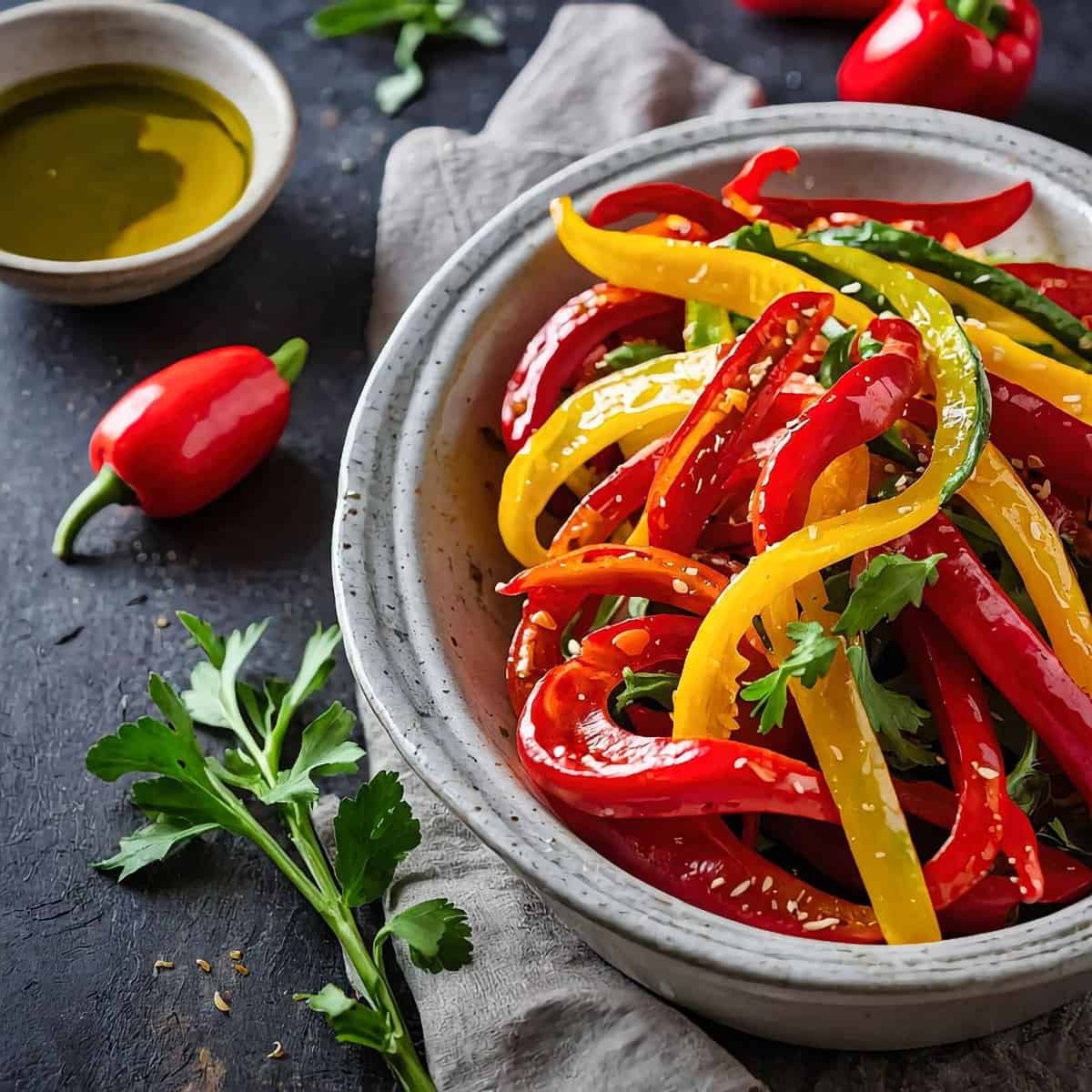 Best Serbian Roasted Capsicum Salad Recipe