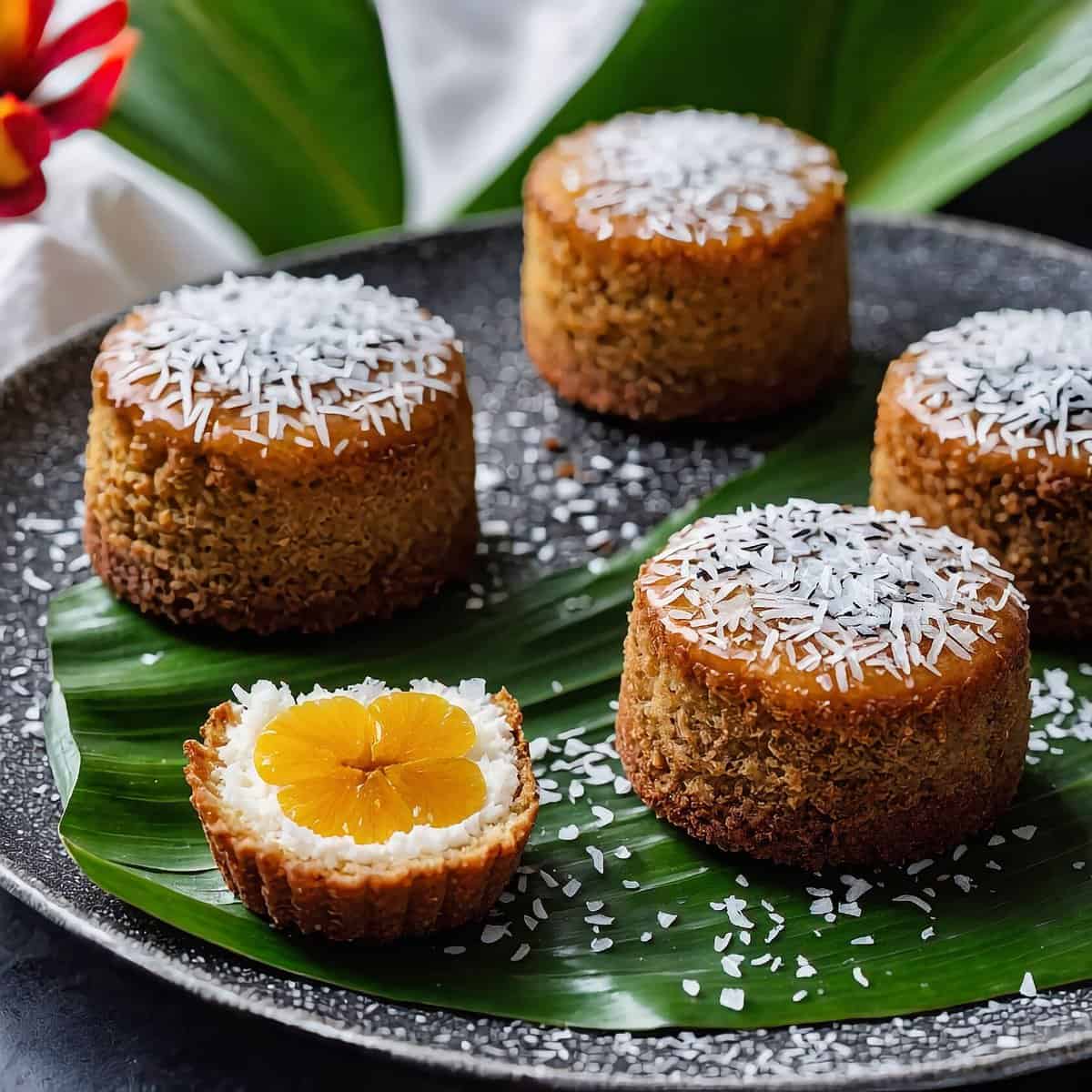 Easy Laos Sweet Coconut Cakes Recipe