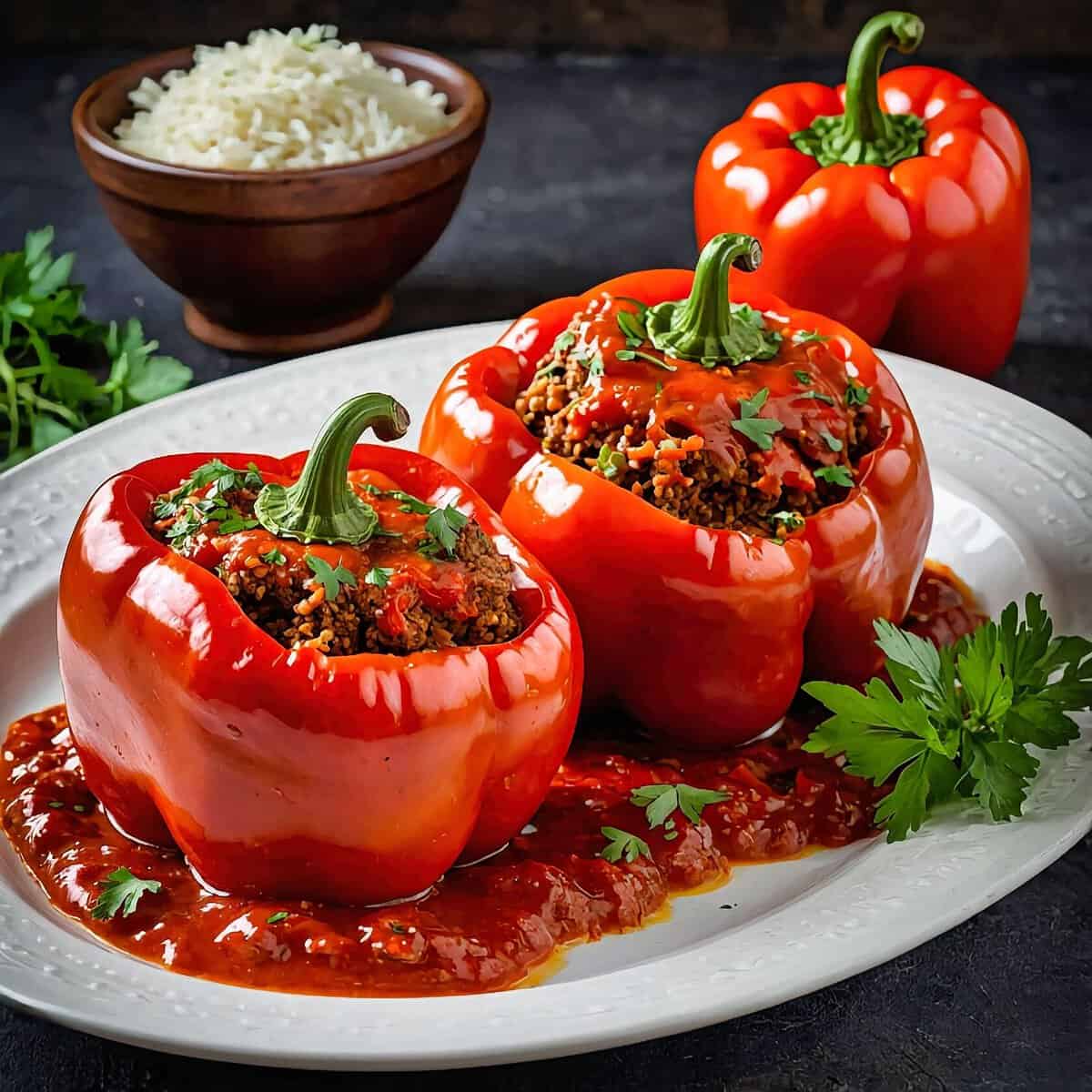 Great Serbian Punjene Paprike Stuffed Peppers Recipe