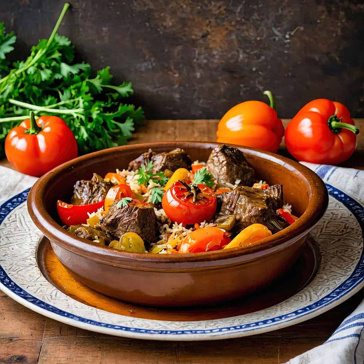Great Serbian Djuvec Vegetable and Lamb Recipe