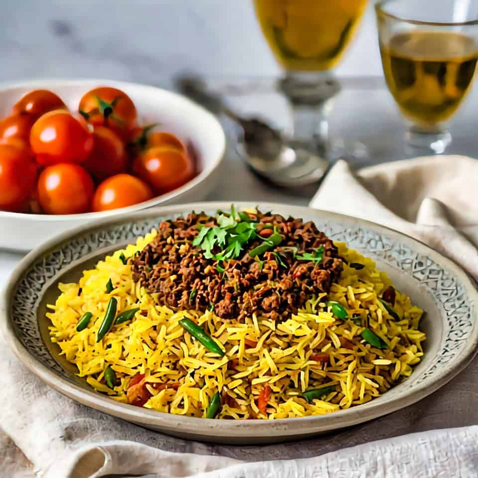 Persian Lubia Polo Recipe