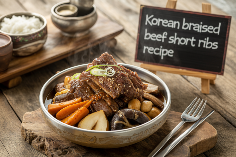 Korean Braised Beef Short Ribs (Galbi Jjim)