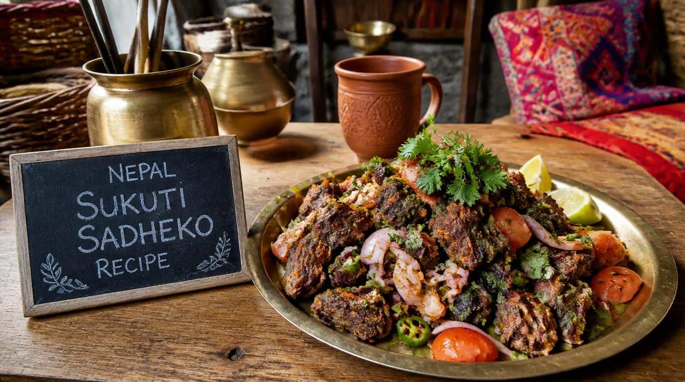Nepal Sukuti Sadheko Recipe