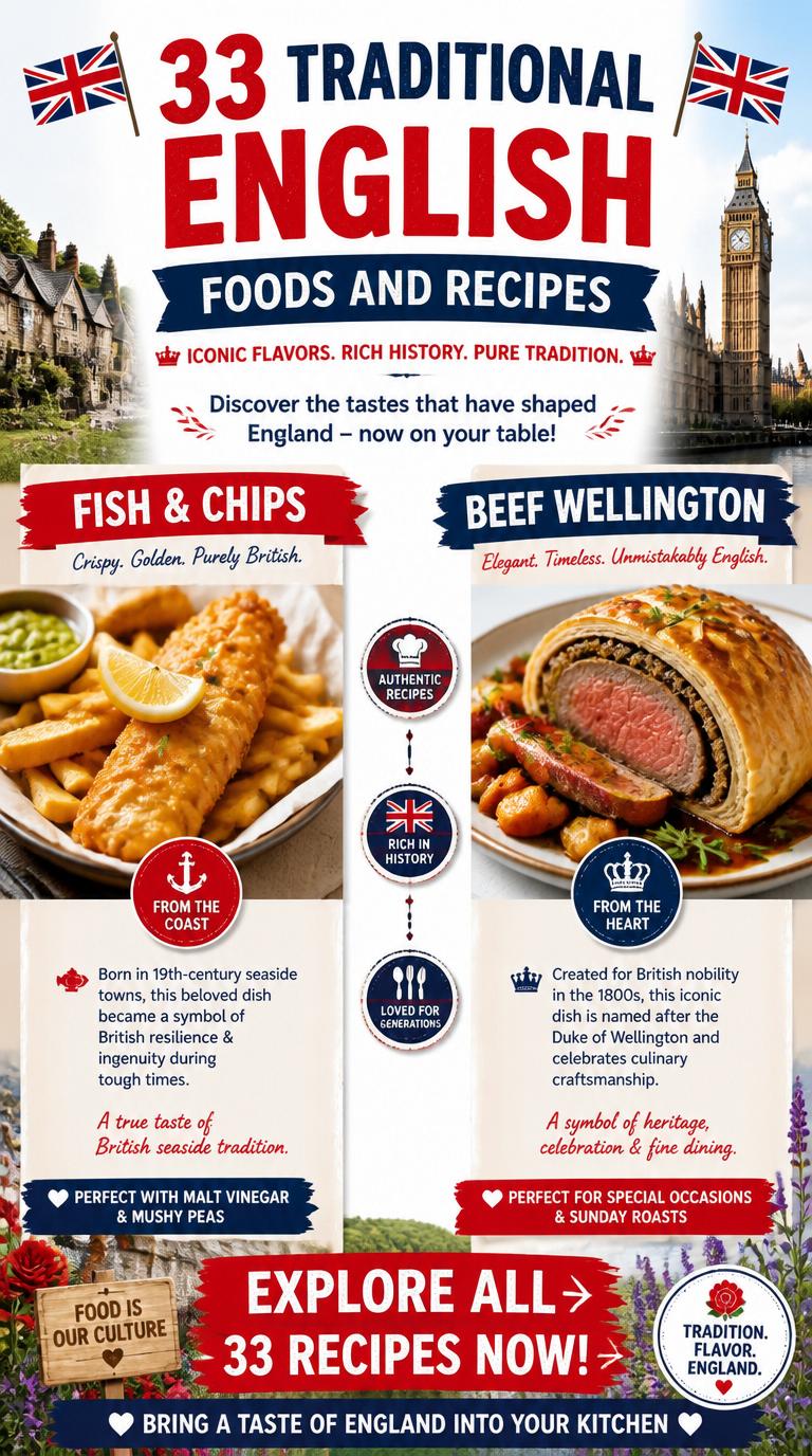 33 Traditional English Foods and Recipes